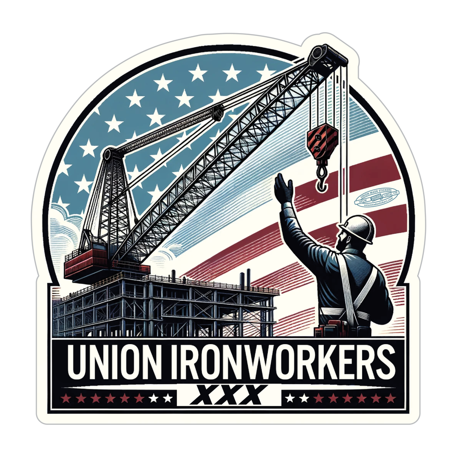 Custom Ironworker Stickers – Union Made Stickers