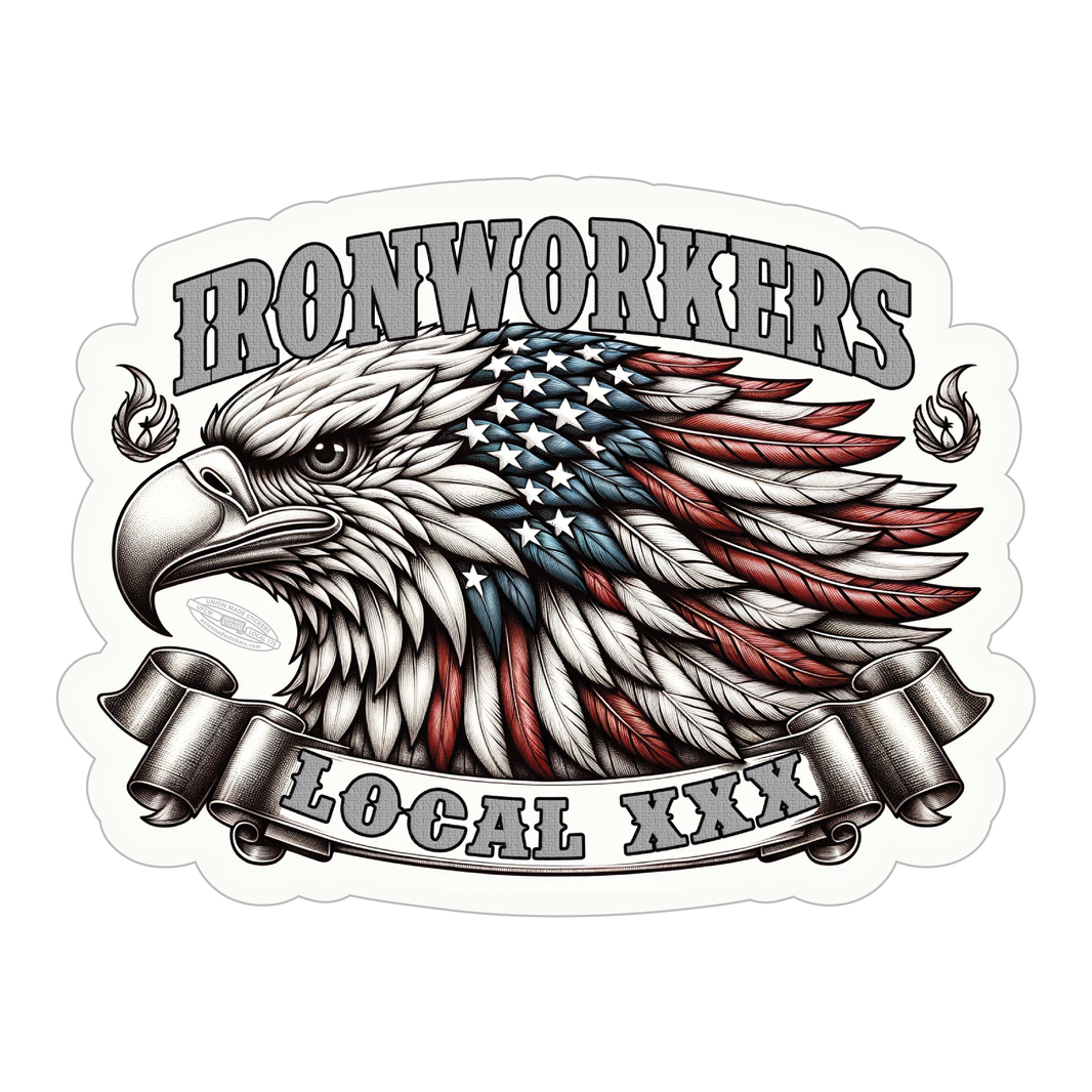 Custom Ironworker Stickers – Union Made Stickers