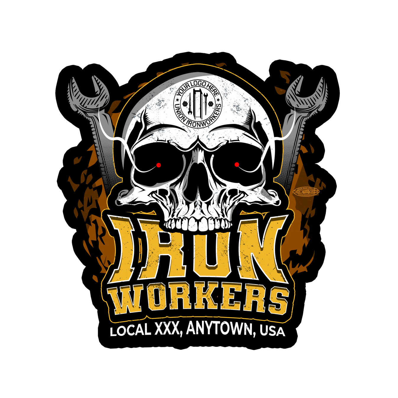 Iron Skull – Union Made Stickers