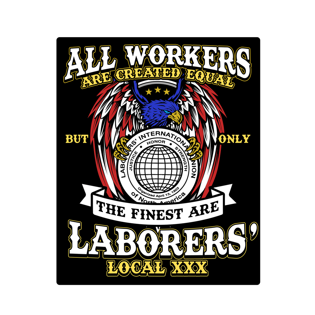Custom Laborer Stickers – Union Made Stickers