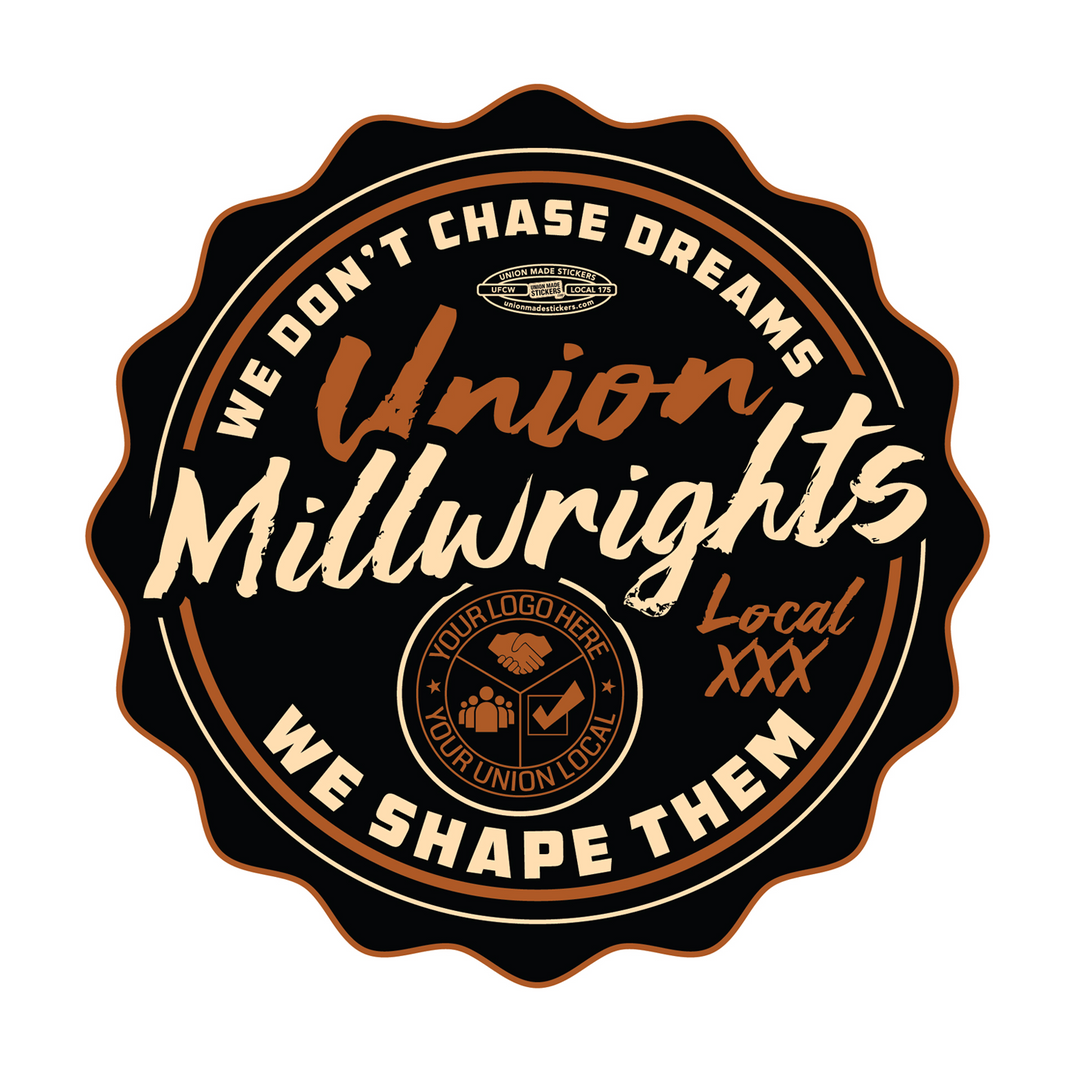 Custom Millwright Stickers – Union Made Stickers