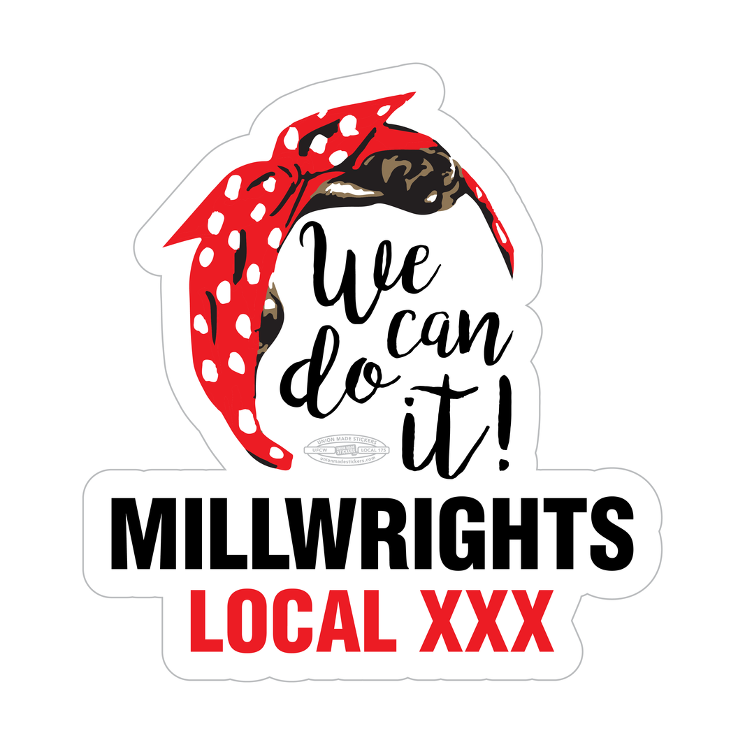 Custom Millwright Stickers – Union Made Stickers