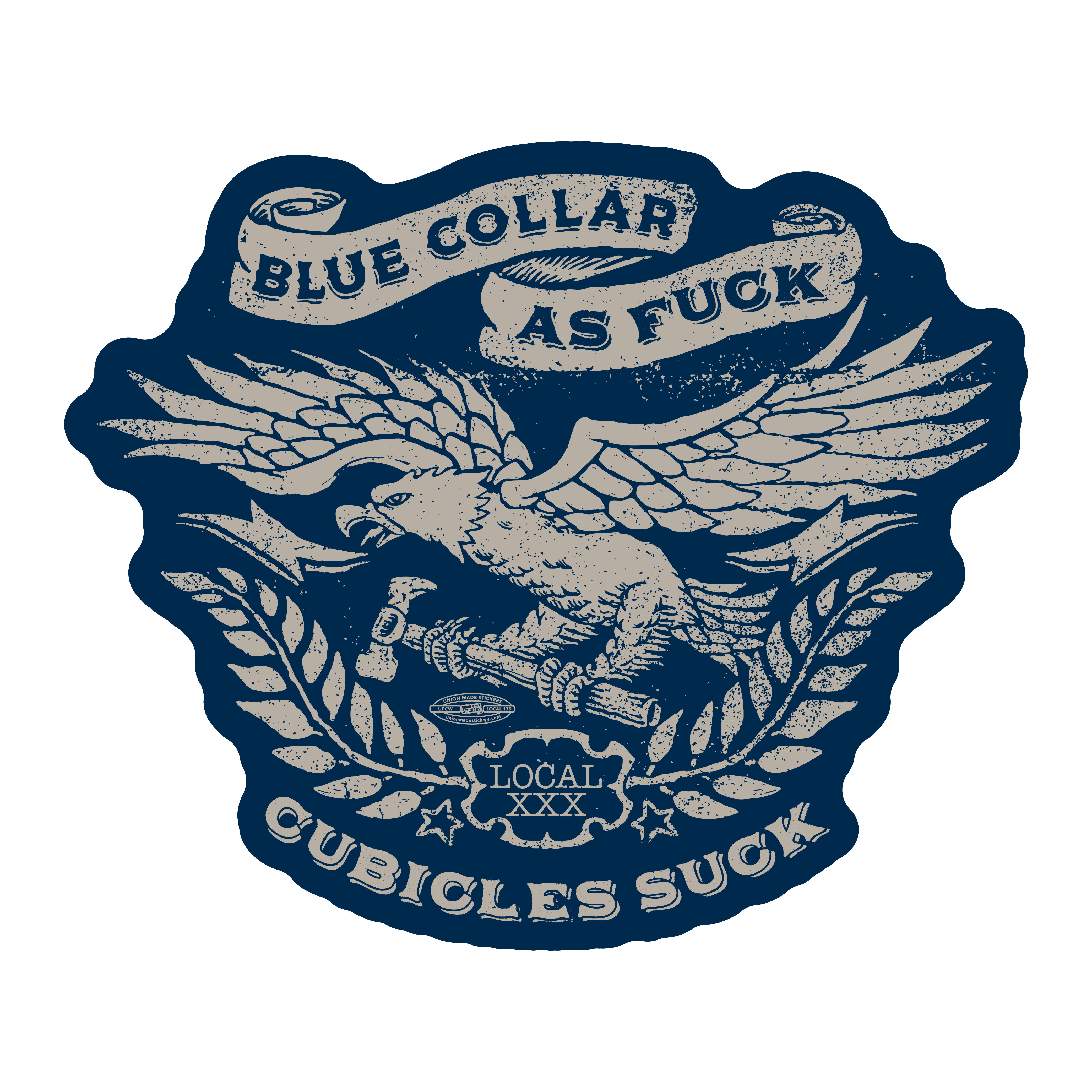Blue Collar Eagle – Union Made Stickers