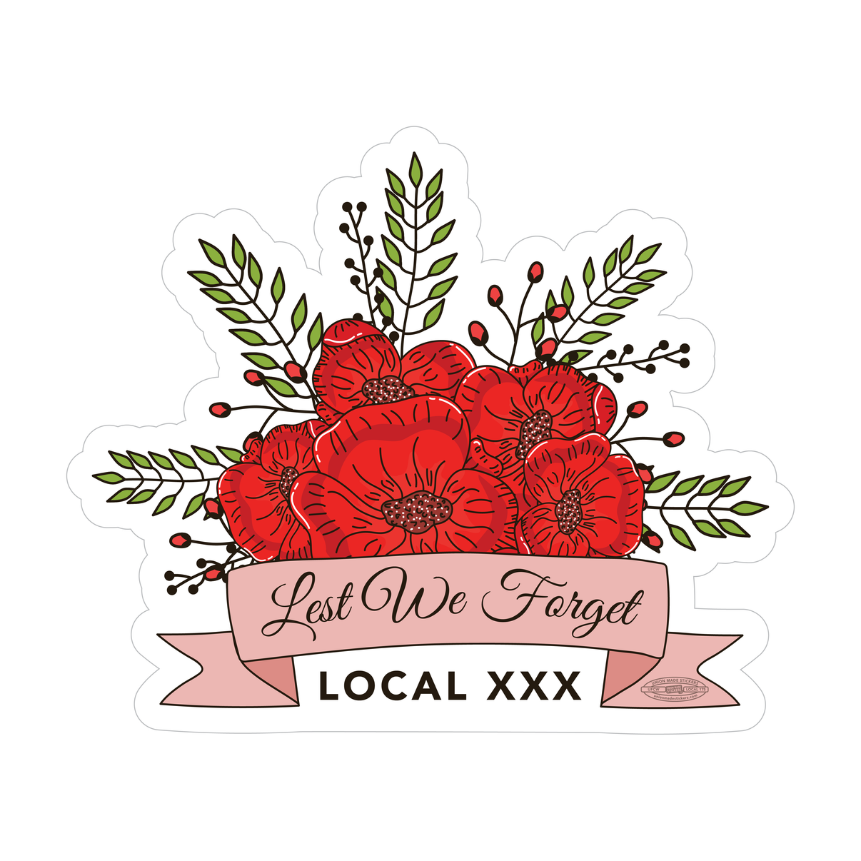 Poppy Bouquet – Union Made Stickers