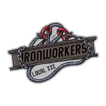 Custom Ironworker Stickers – Union Made Stickers